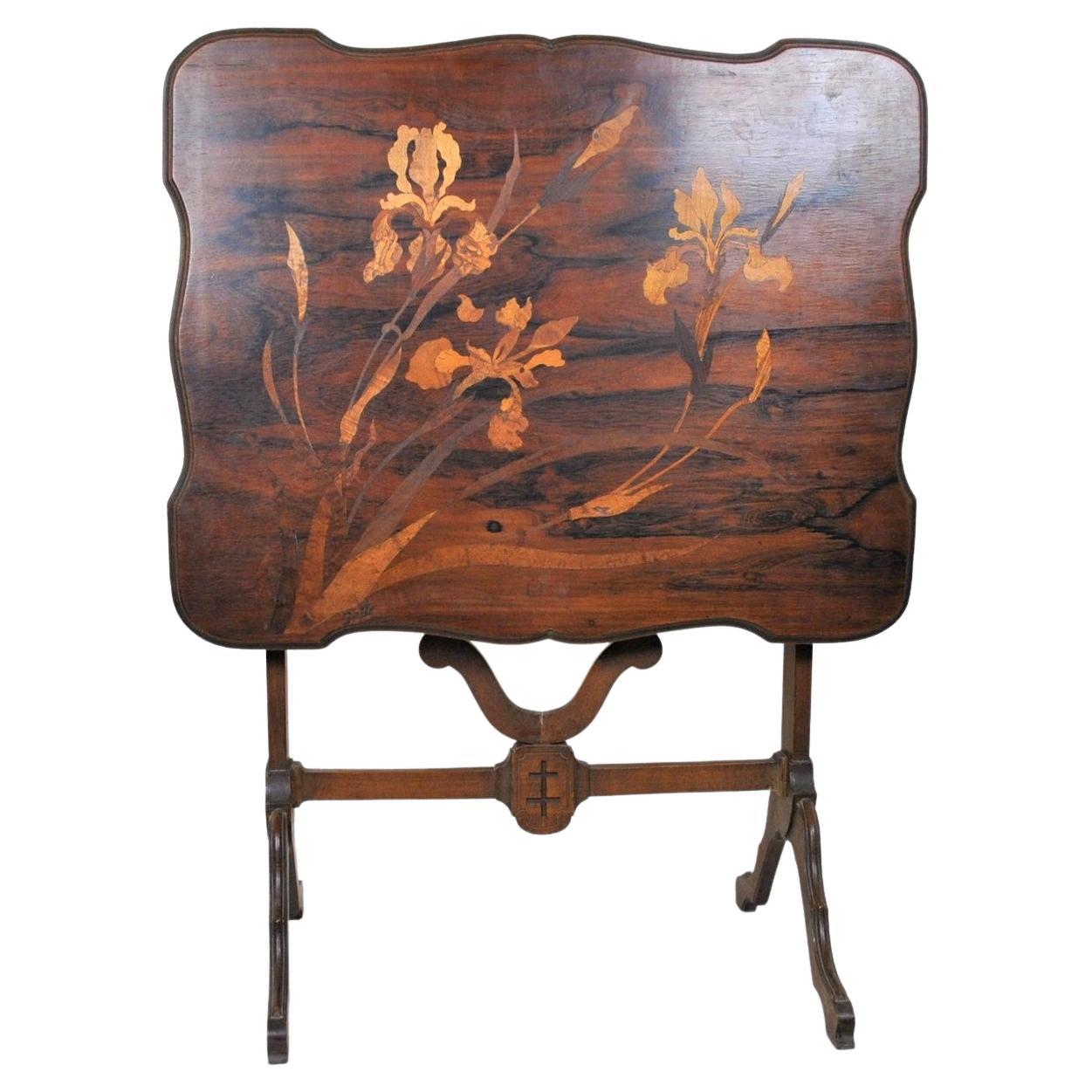 20th Century Side Table E. Gallé, Art Nouveau For Sale at 1stDibs