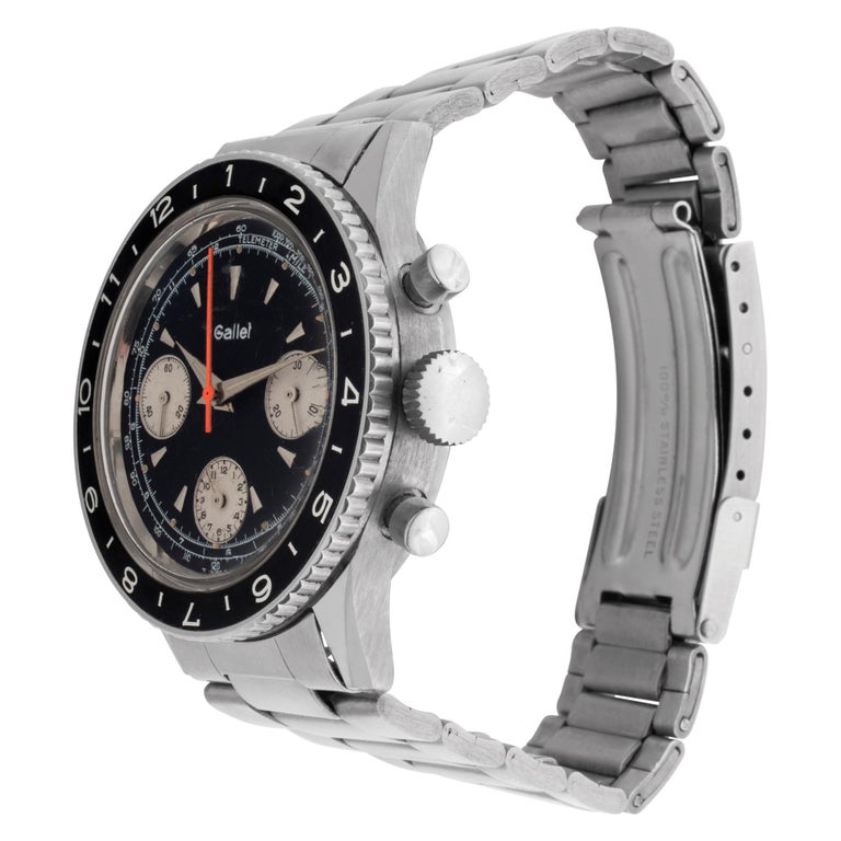 Gallet Chronograph 38mm cal.7736 For Sale at 1stDibs