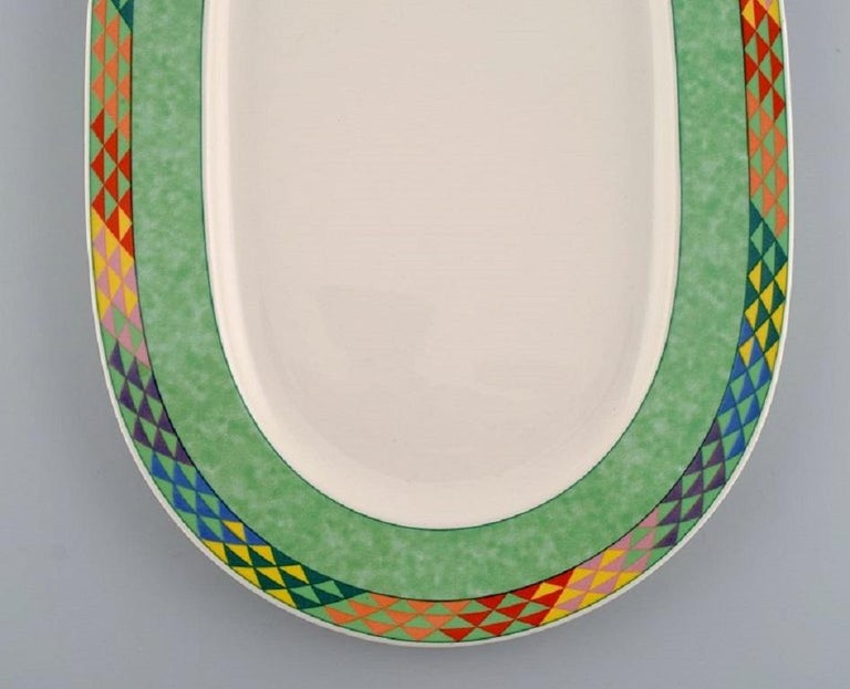 Gallo Design, Germany, Oval Pamplona Porcelain Dish, Colorful ...