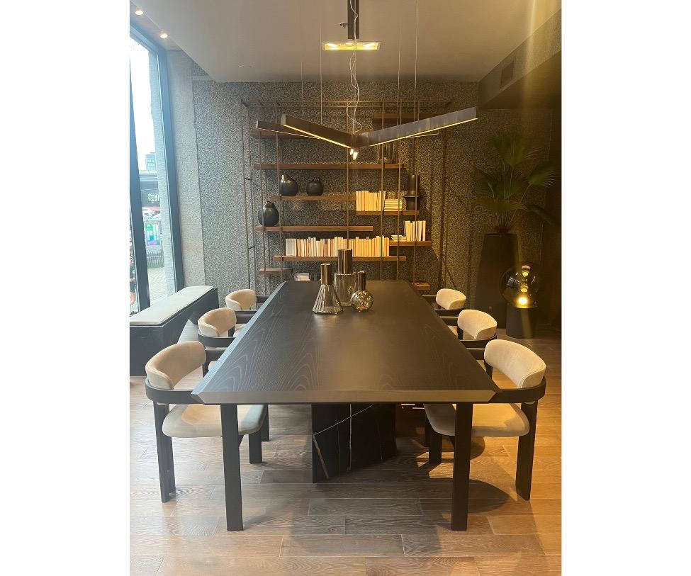 Gallotti&Radice Platinum Dining Table and 6 Armchair Set Oscar&Gabriele ...