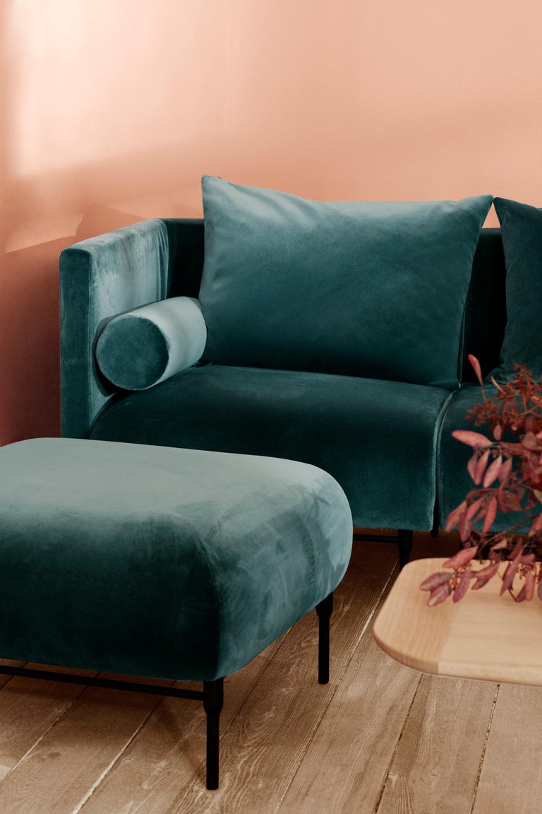 Galore Cushion Round Grey Melange by Warm Nordic For Sale at 1stDibs