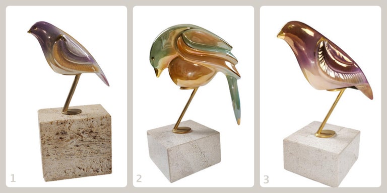Galos company - 3 Ceramic BIRDS Galos, made in Spain For Sale at 1stDibs