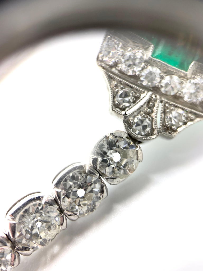 Galt and Bro. Platinum Diamond and Emerald Watch with Patek Philippe ...