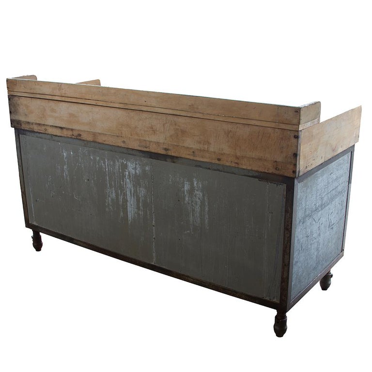 Galvanized Baker's Table at 1stDibs