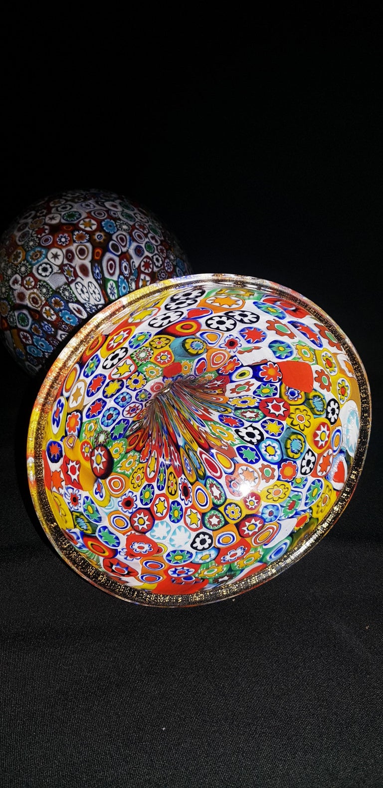 Gambaro&Poggi large murano glass sofiato vase with gold leaf For Sale ...