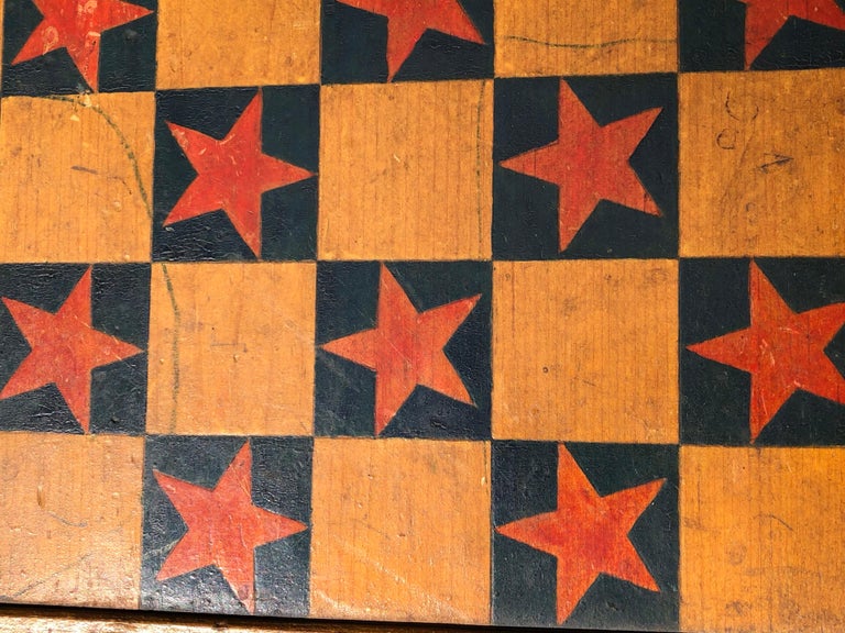 Game Board Chrome Yellow and Red Stars Signed and Dated 1889 For Sale ...