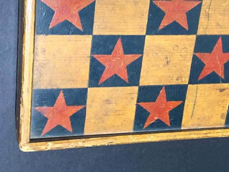 Game Board Chrome Yellow and Red Stars Signed and Dated 1889 For Sale ...