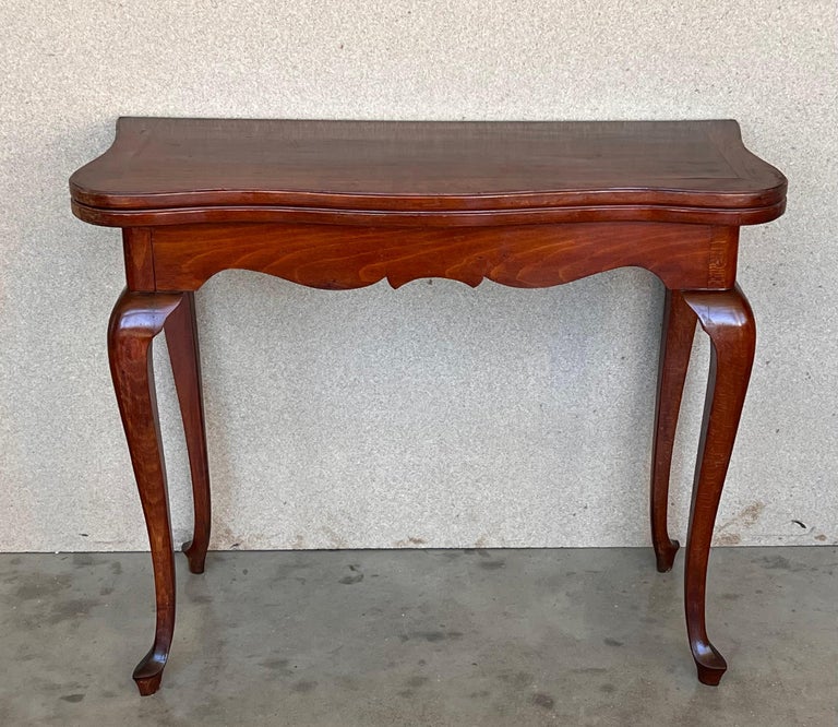 Game Card Fold over Side Table or Tea Table with Hidden Drawer For Sale ...