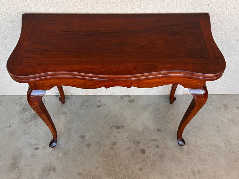 Game Card Fold over Side Table or Tea Table with Hidden Drawer For Sale ...