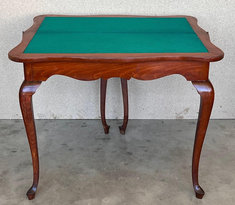 Game Card Fold over Side Table or Tea Table with Hidden Drawer For Sale ...