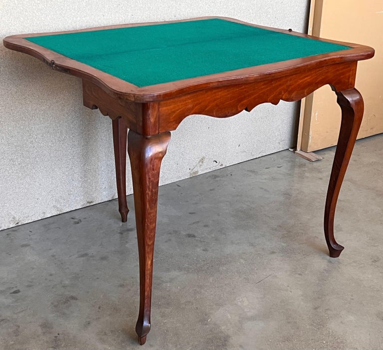 Game Card Fold over Side Table or Tea Table with Hidden Drawer For Sale ...