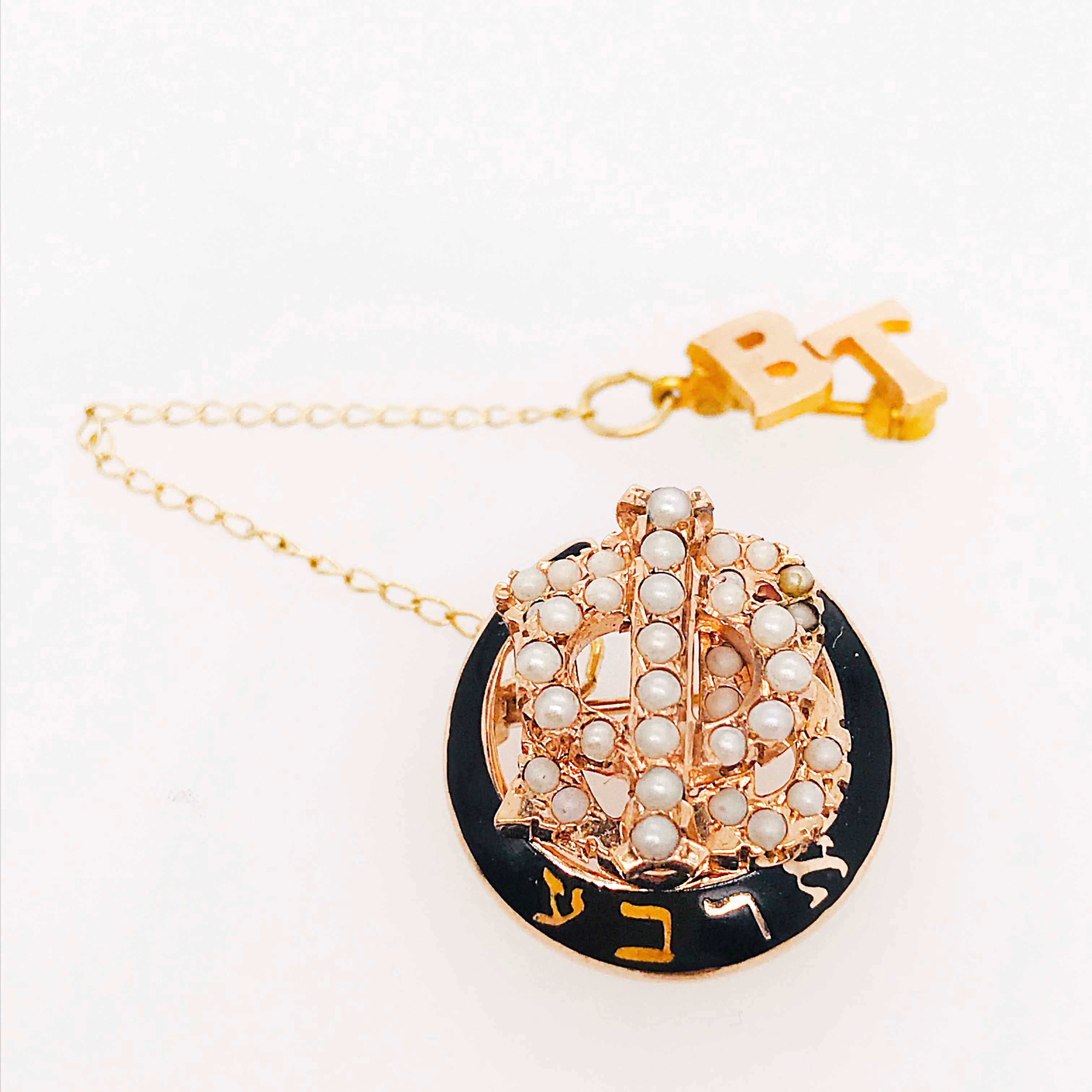 Gamma Phi Beta Sorority Pin CIRCA 1985 with Seed Pearls and Black Enameling For Sale at 1stDibs ...