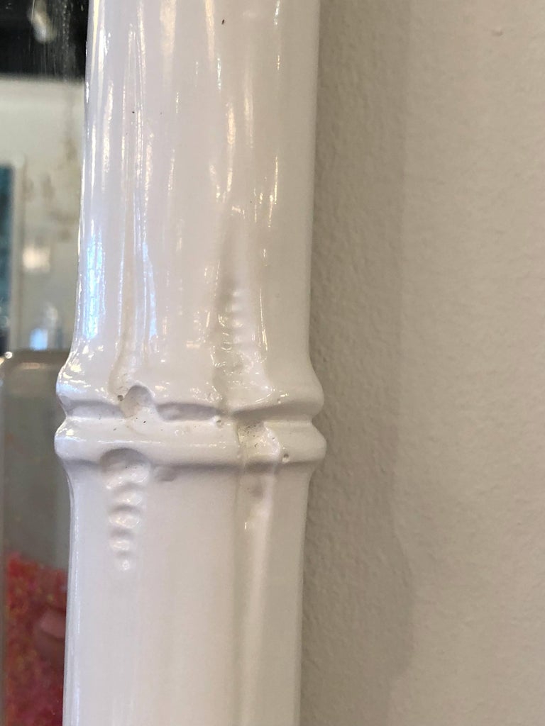 Gampel and Stoll White Lacquered Wall Mirror Faux Bamboo at 1stDibs ...