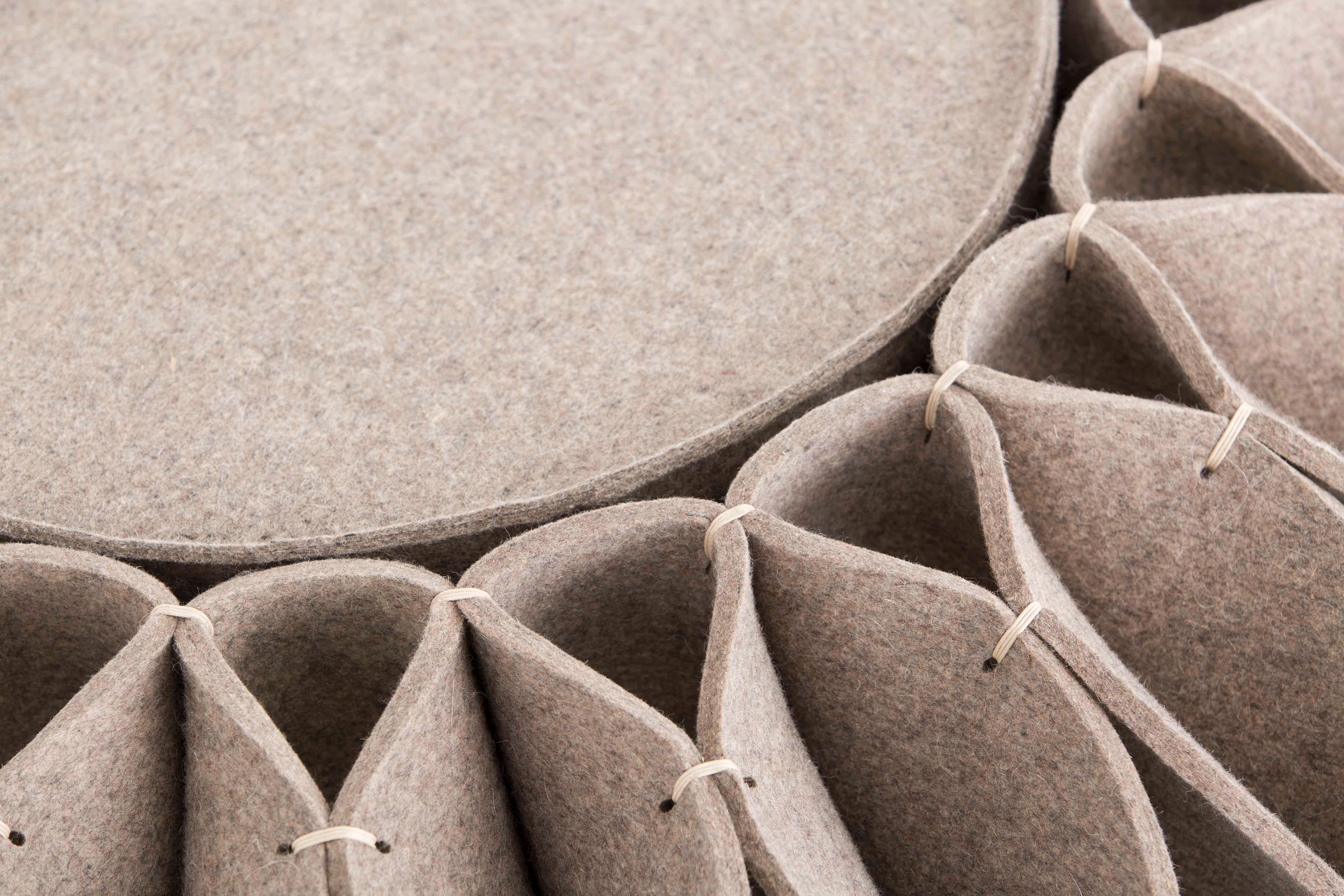 Gan Rugs Ruff High Pouf In Grey By Romero and Vallejo For Sale at ...