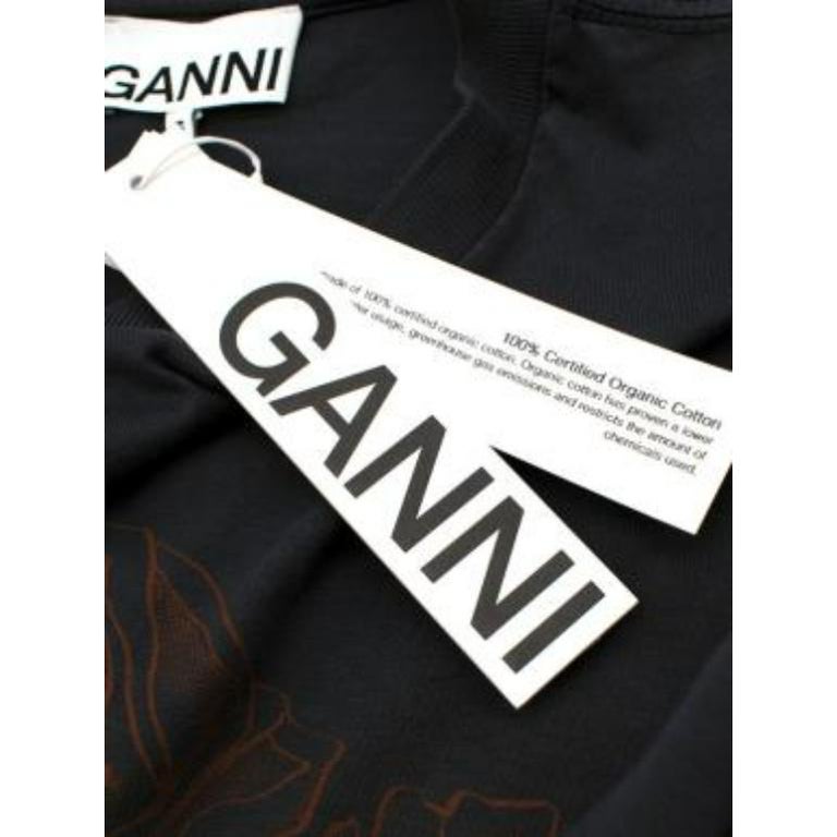 Ganni Grey Cotton Fantasy Reality T-shirt For Sale at 1stDibs