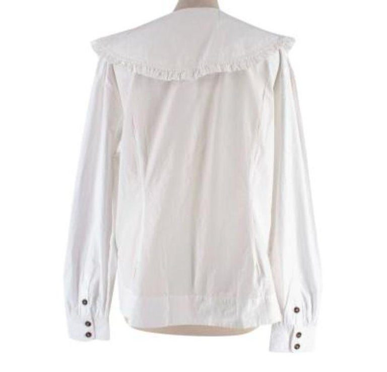 Ganni White cotton shirt For Sale at 1stDibs