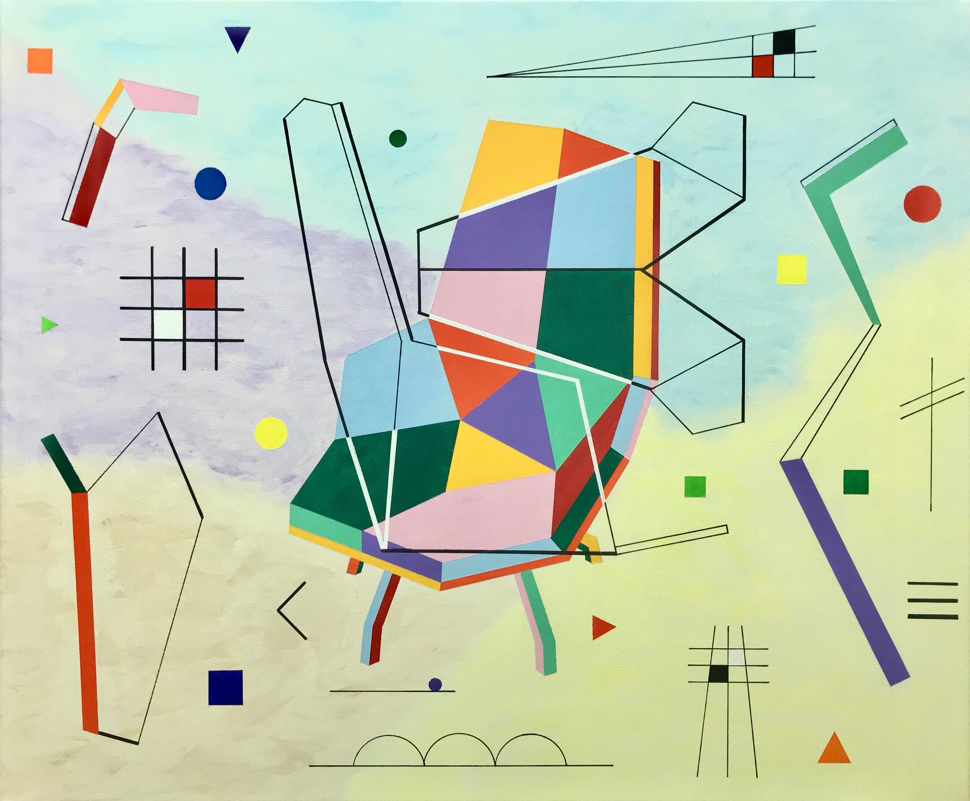 GÃ©rald Weber - Clin d'oeil a Pierre Paulin, Painting, Acrylic on ...