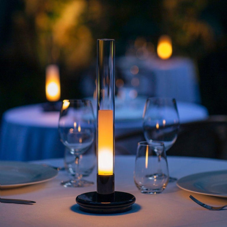 Garces and Soria 'Sylvestrina' Portable Table Lamp in Pyrex Glass for ...