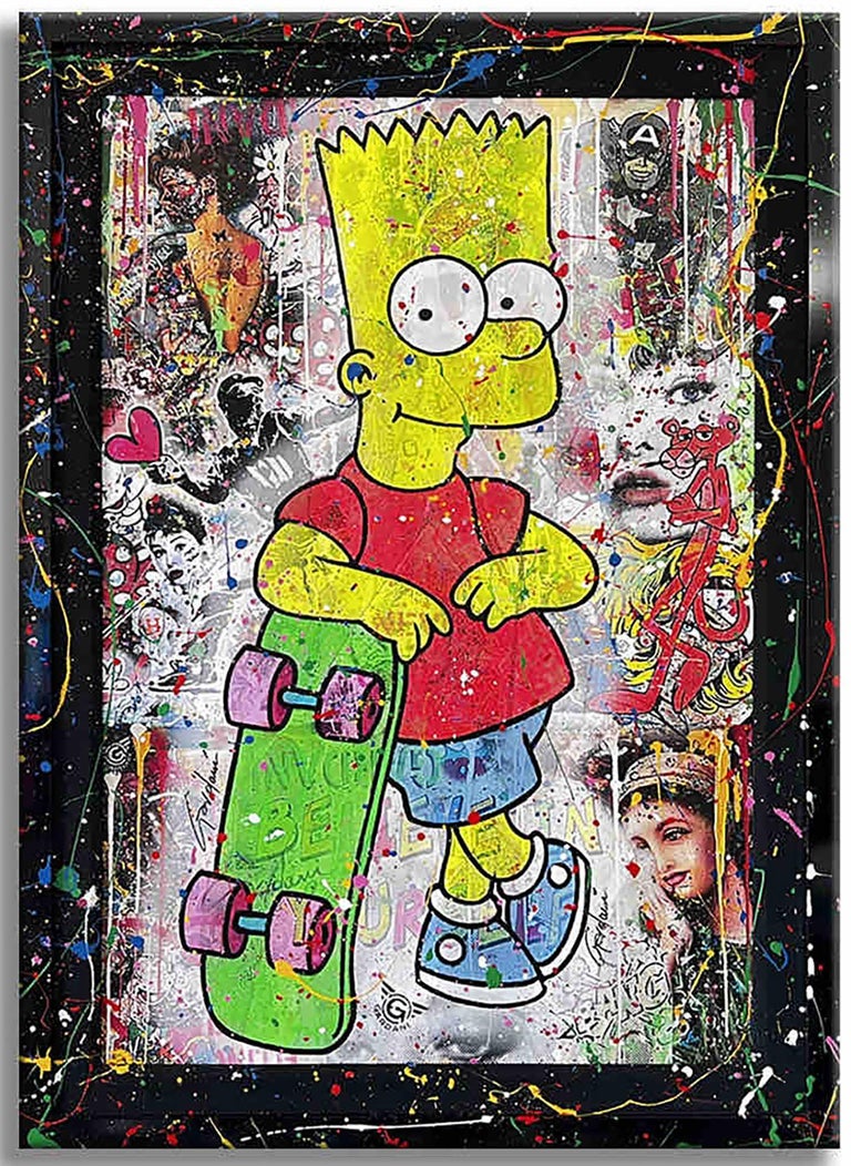 Gardani Art - Faster Bart â€“ Original Painting on canvas, Painting ...