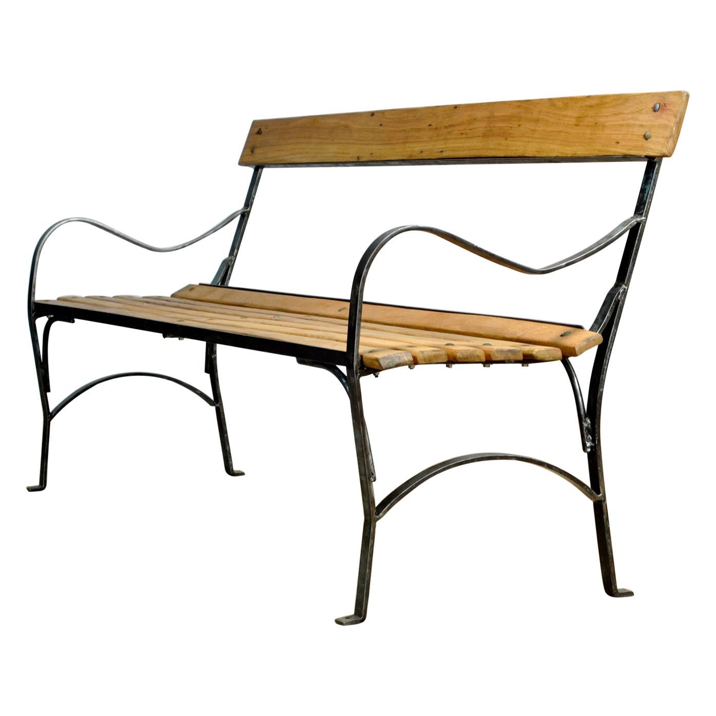 Vintage Outdoor Garden Bench at 1stDibs