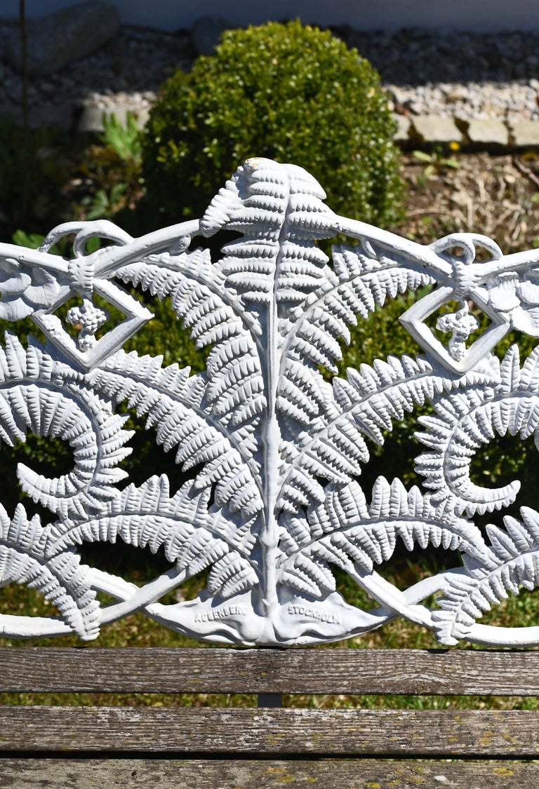 Garden Bench Around 1900 Aggenberg Stockholm Cast Iron Fern Decor at ...