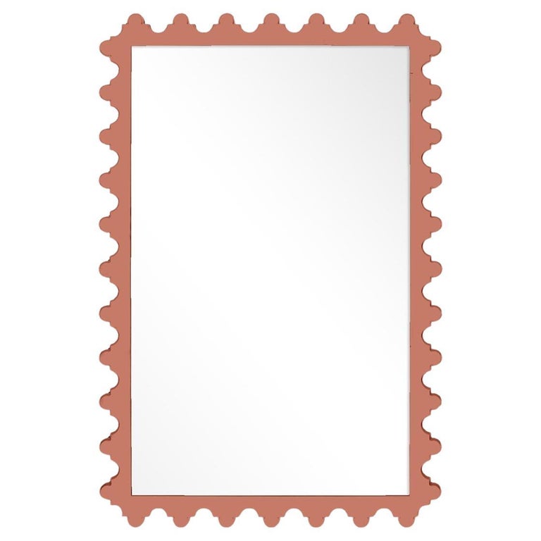 Garden District Magazine Rectangle Mirror in Red Earth For Sale at 1stDibs