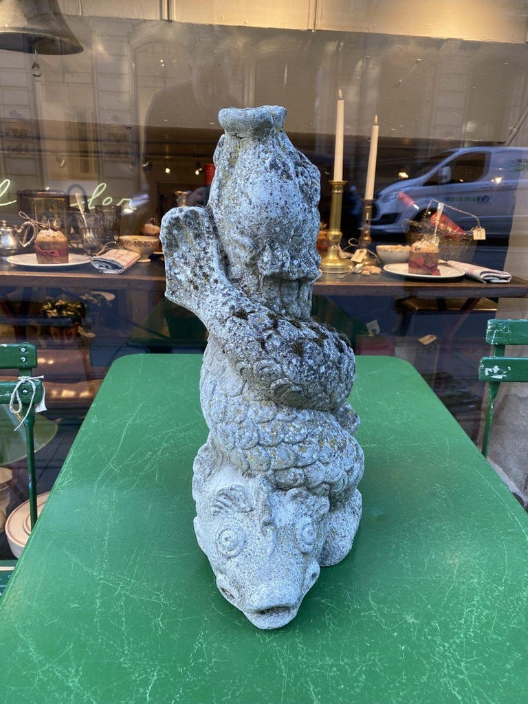 Garden Fountain Statue-Entwined Sea Creatures For Sale at 1stDibs