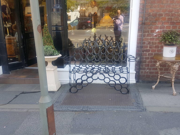 Garden Horseshoe Bench at 1stDibs | horseshoe bench for sale, horse ...