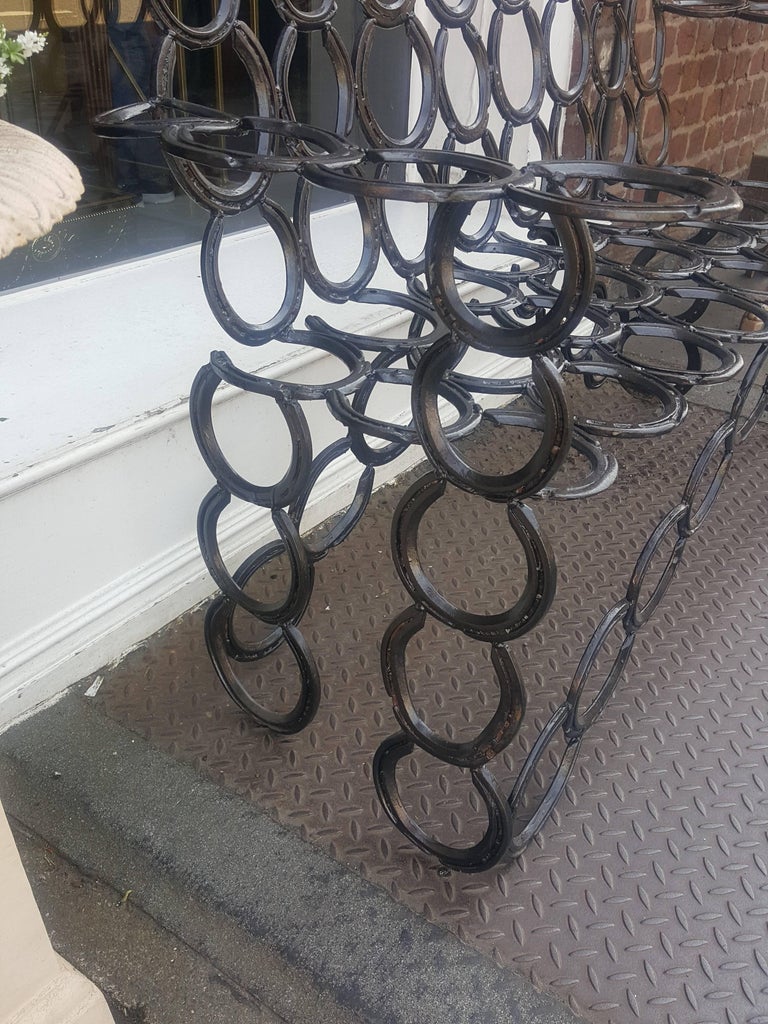 Garden Horseshoe Bench at 1stDibs | horseshoe bench for sale, horse ...