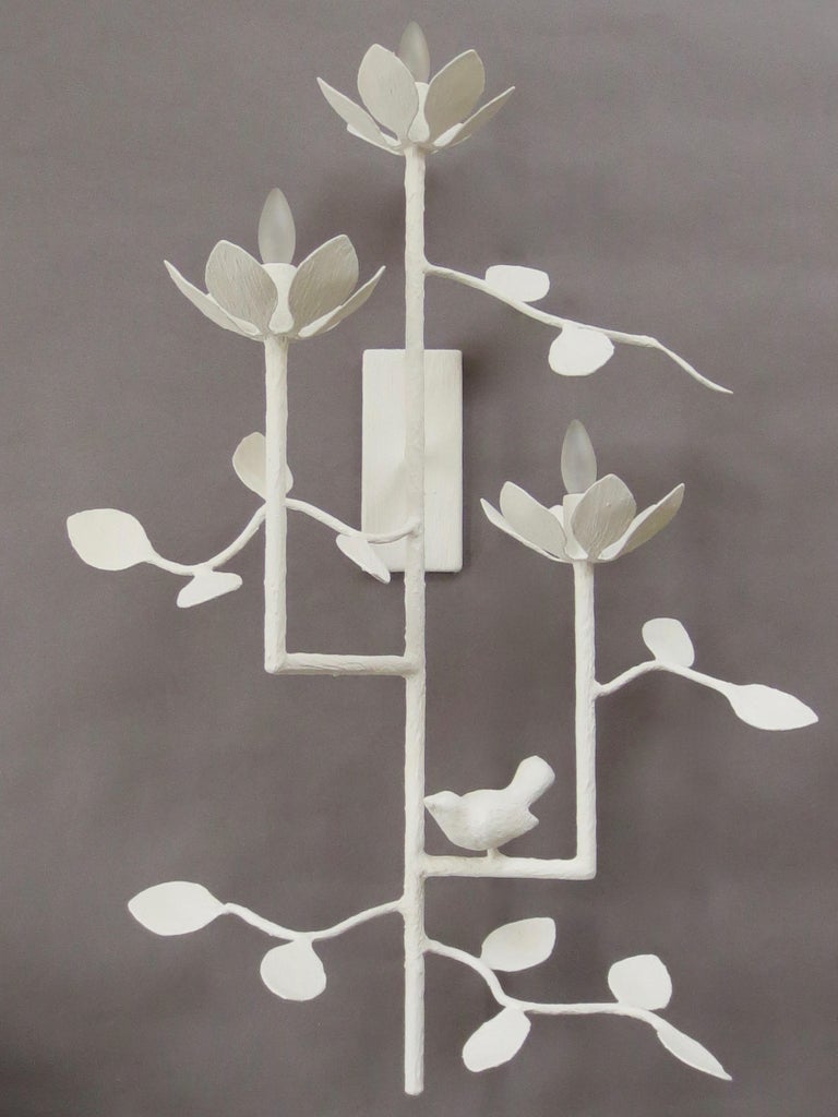 Garden Plaster Sconce For Sale at 1stDibs