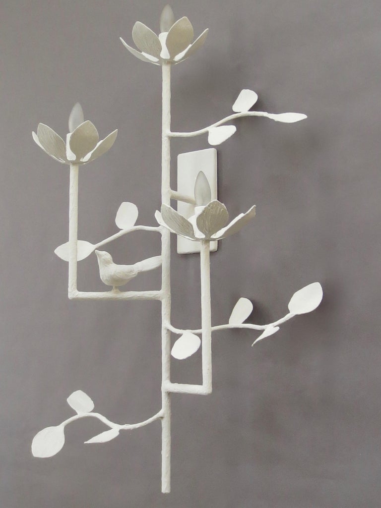 Garden Plaster Sconce For Sale at 1stDibs