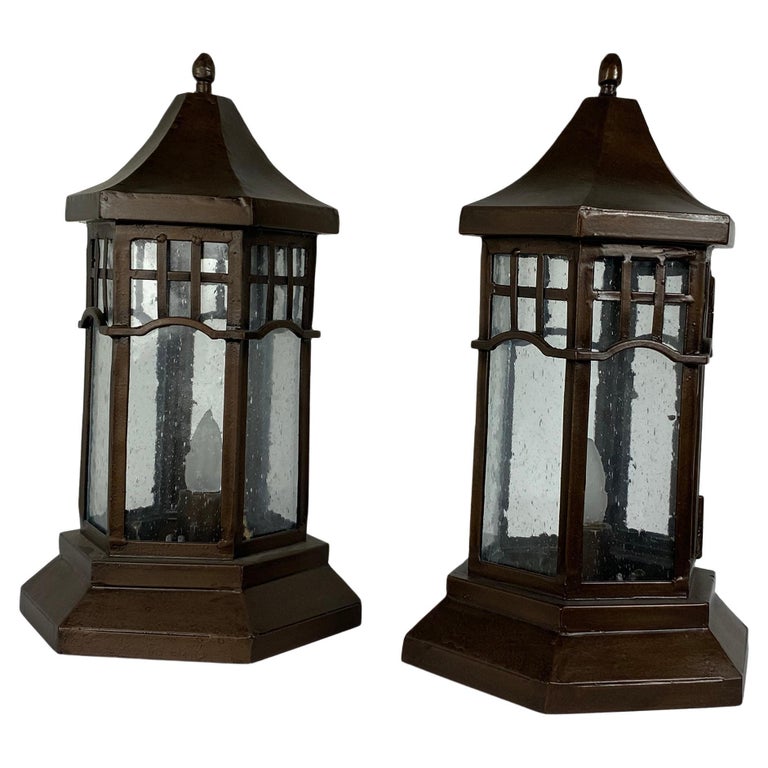 Craftsman/ Victorian Style Wrought Iron Pier Mounts For Sale at 1stDibs