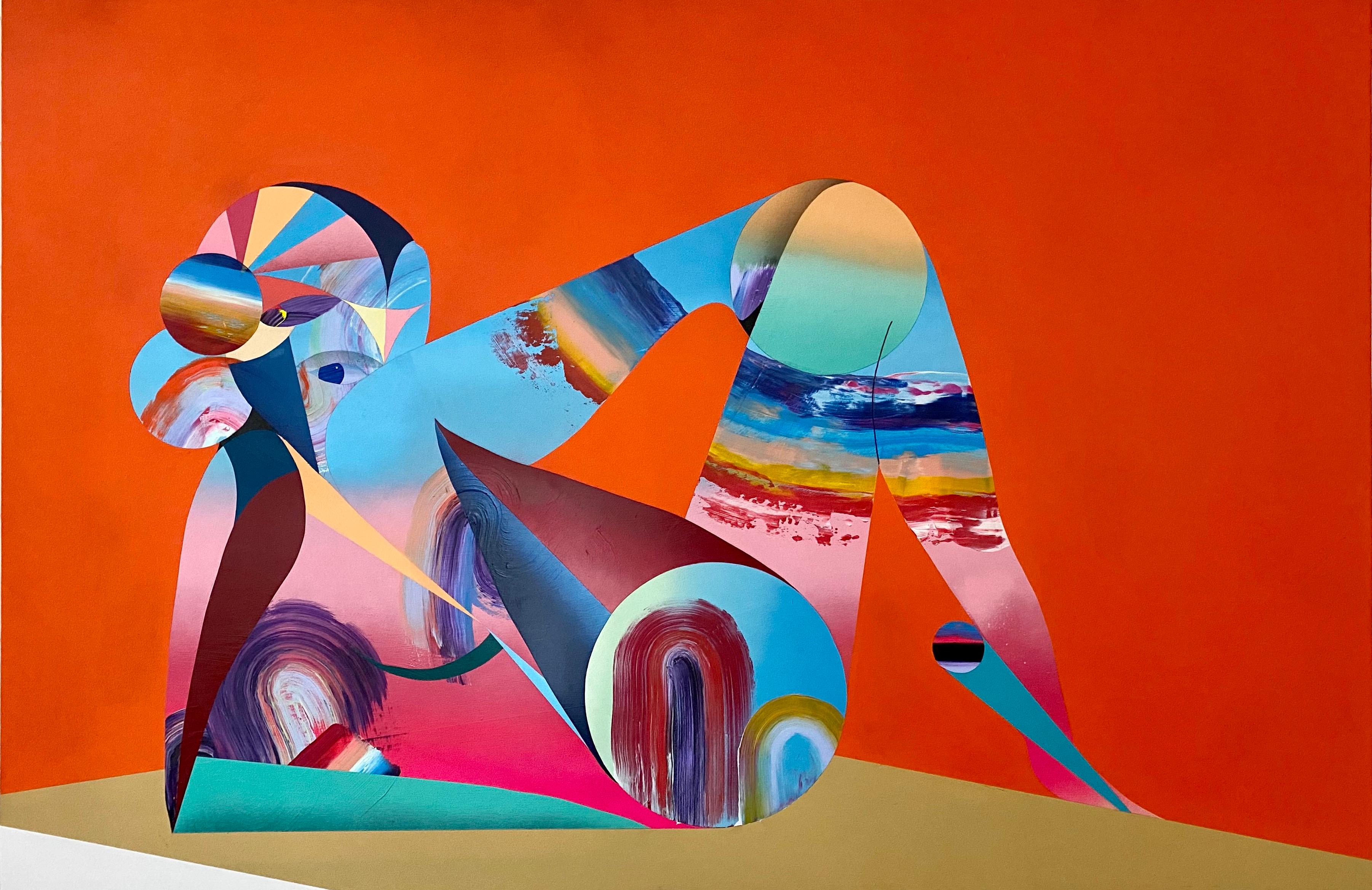 Gareth Stehr - Peinture en techniques mixtes "As Above so Below" 47" x ...