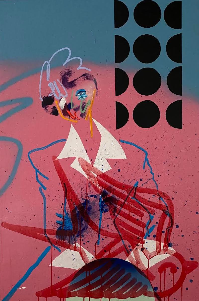 Gareth Stehr - "The Roses of Sunset" Abstract Painting 47" x 31.5" inch ...