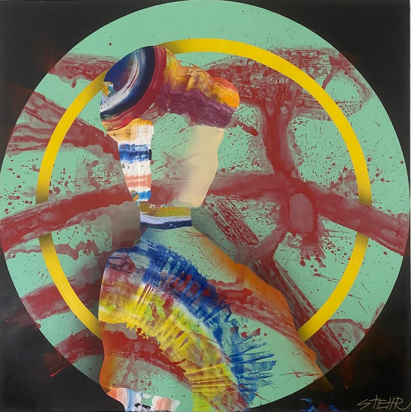 Gareth Stehr - "The Garden of Paradise" Mixed Media Painting 47" x 47 ...