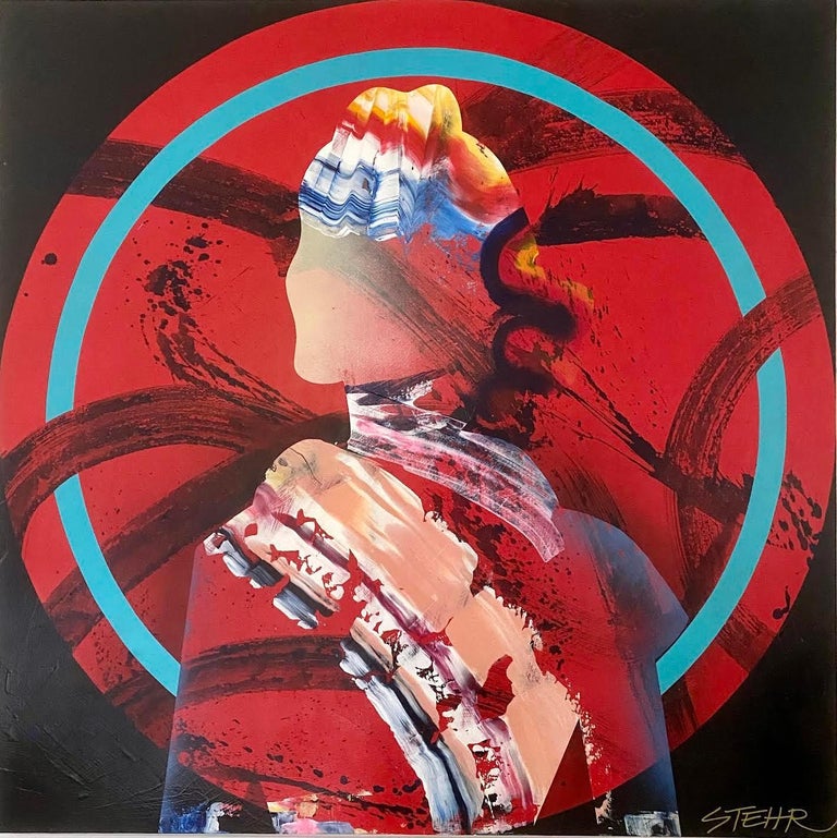 Gareth Stehr - "The Poetry of Chaos" Mixed Media Painting 47" x 47 ...