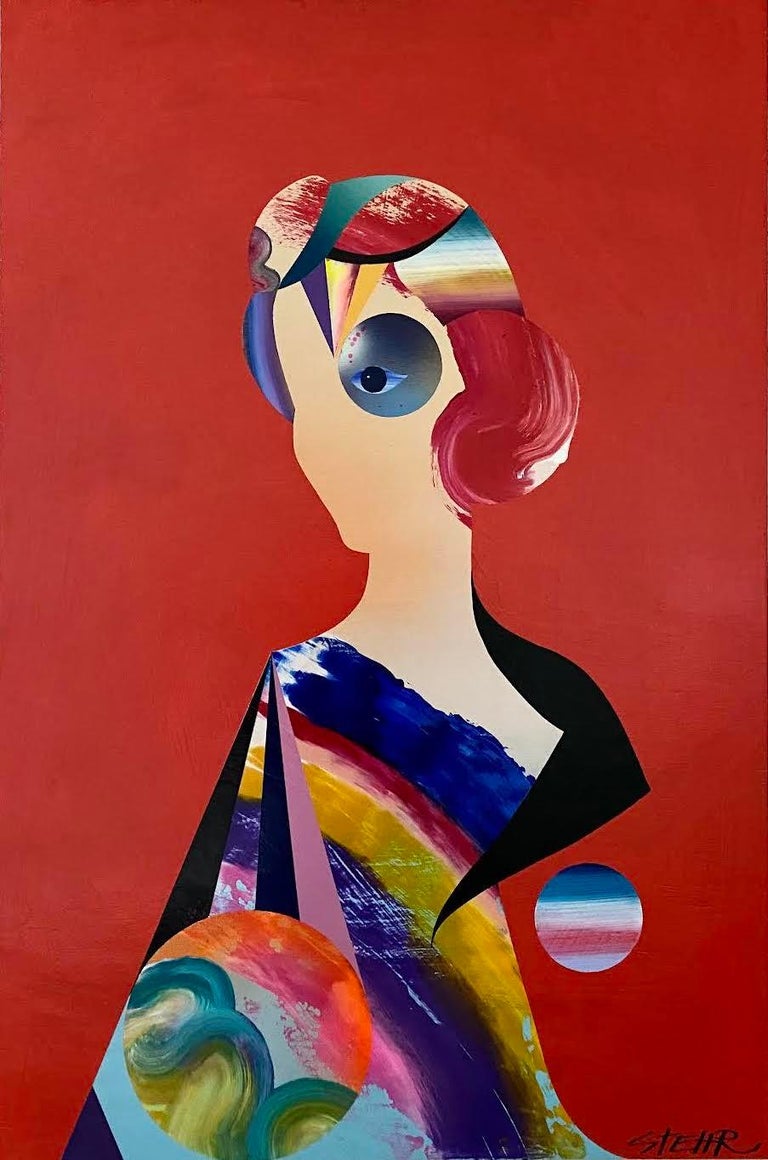 Gareth Stehr - "The Roses of Sunset" Abstract Painting 47" x 31.5" inch ...