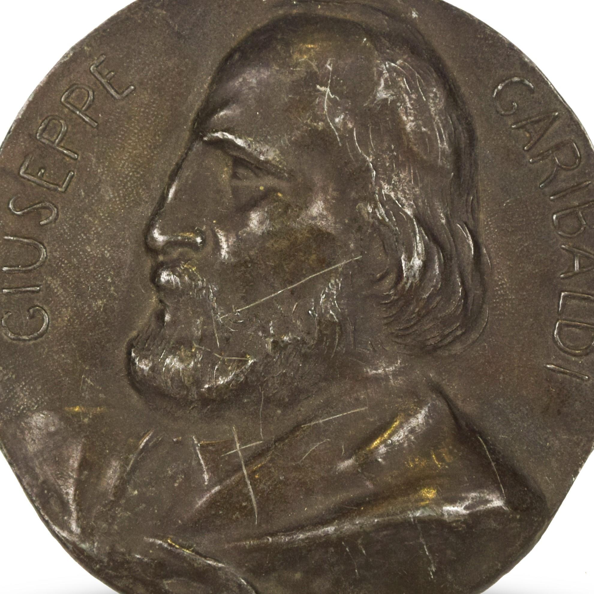 Garibaldi's Profile, Decorative Bronze Object, Italy, Late 19th Century ...