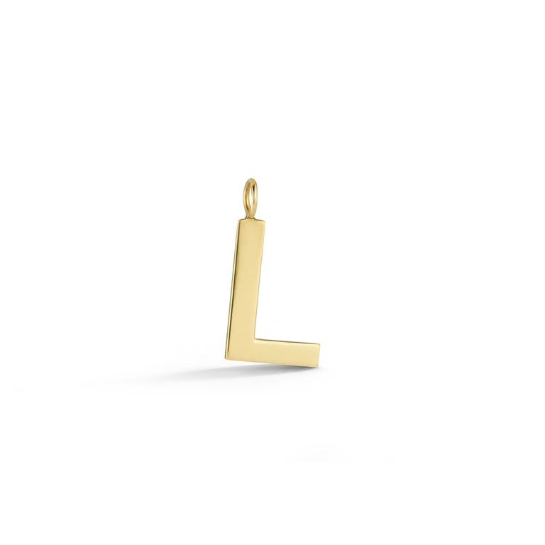 Garland Collection Solid Gold Small Initial Charm Medallions, All ...