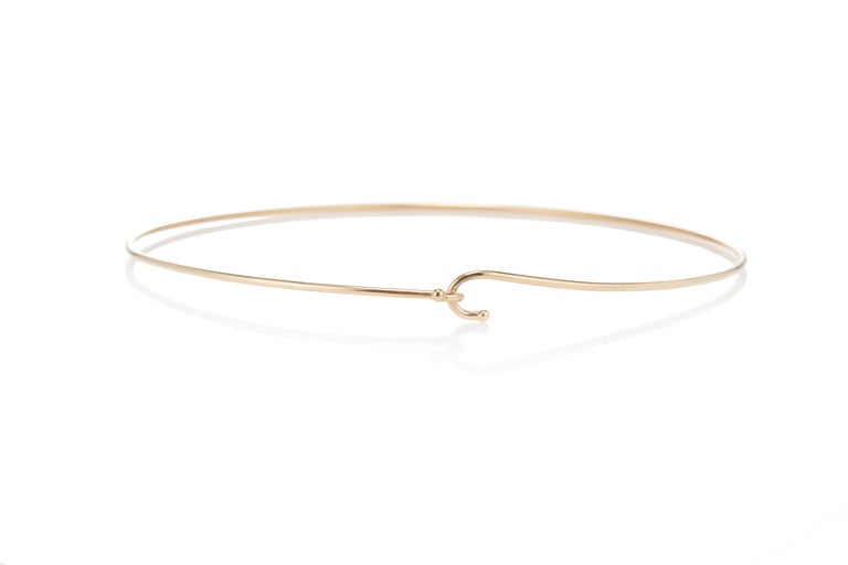 Garland Collection Solid Gold Wire Choker Necklace For Sale at 1stDibs