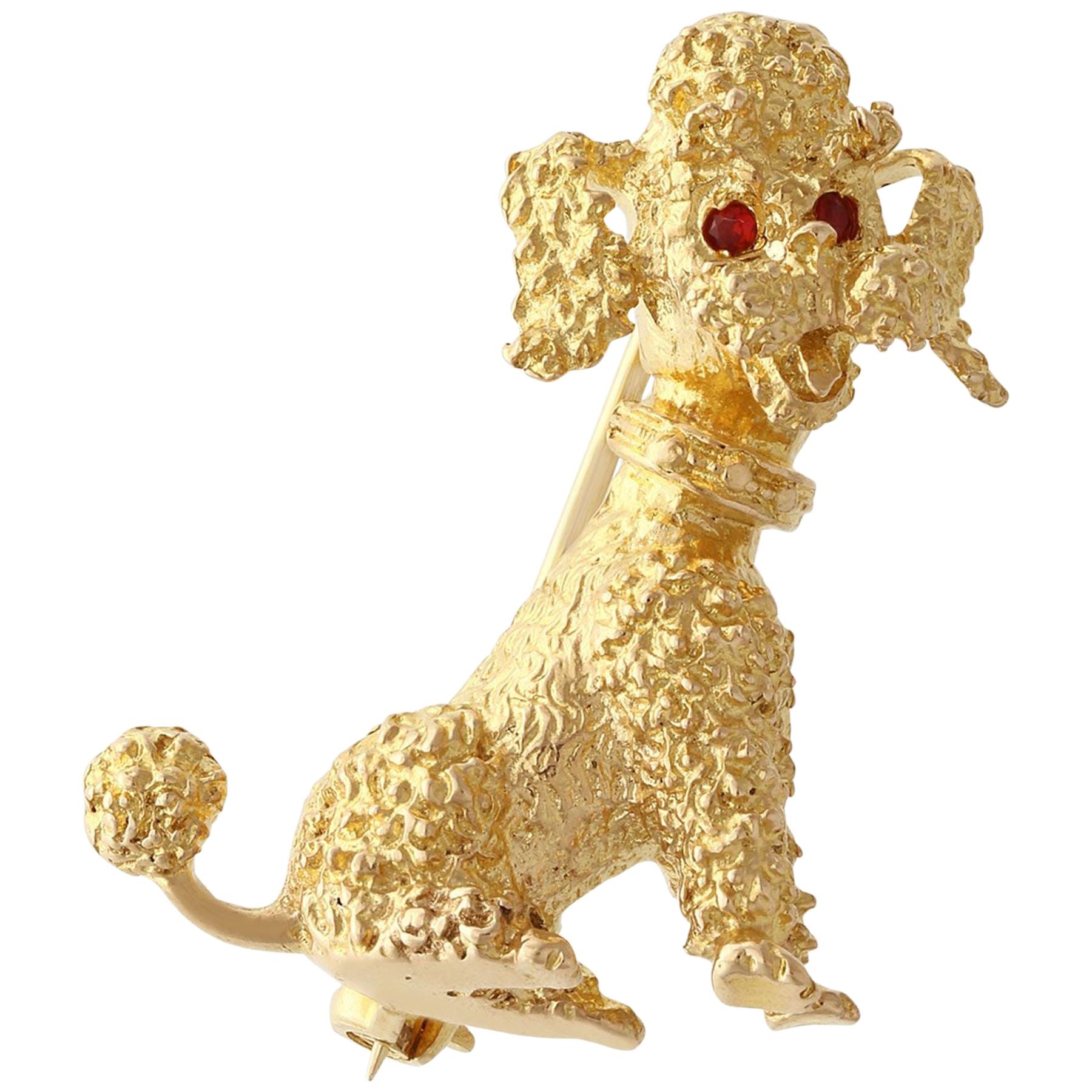 Vintage Gold Poodle Brooch at 1stDibs | vintage poodle brooch, poodle ...