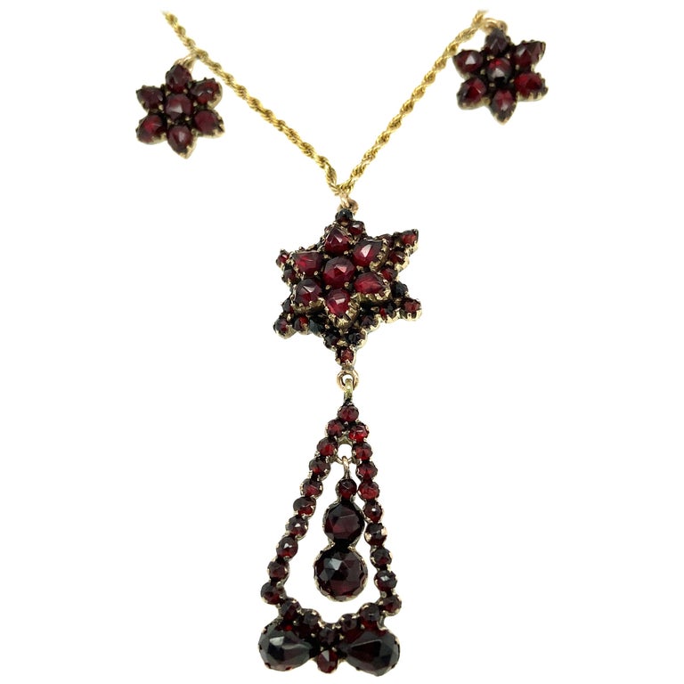 Garnet Cluster Pendant at 1stDibs