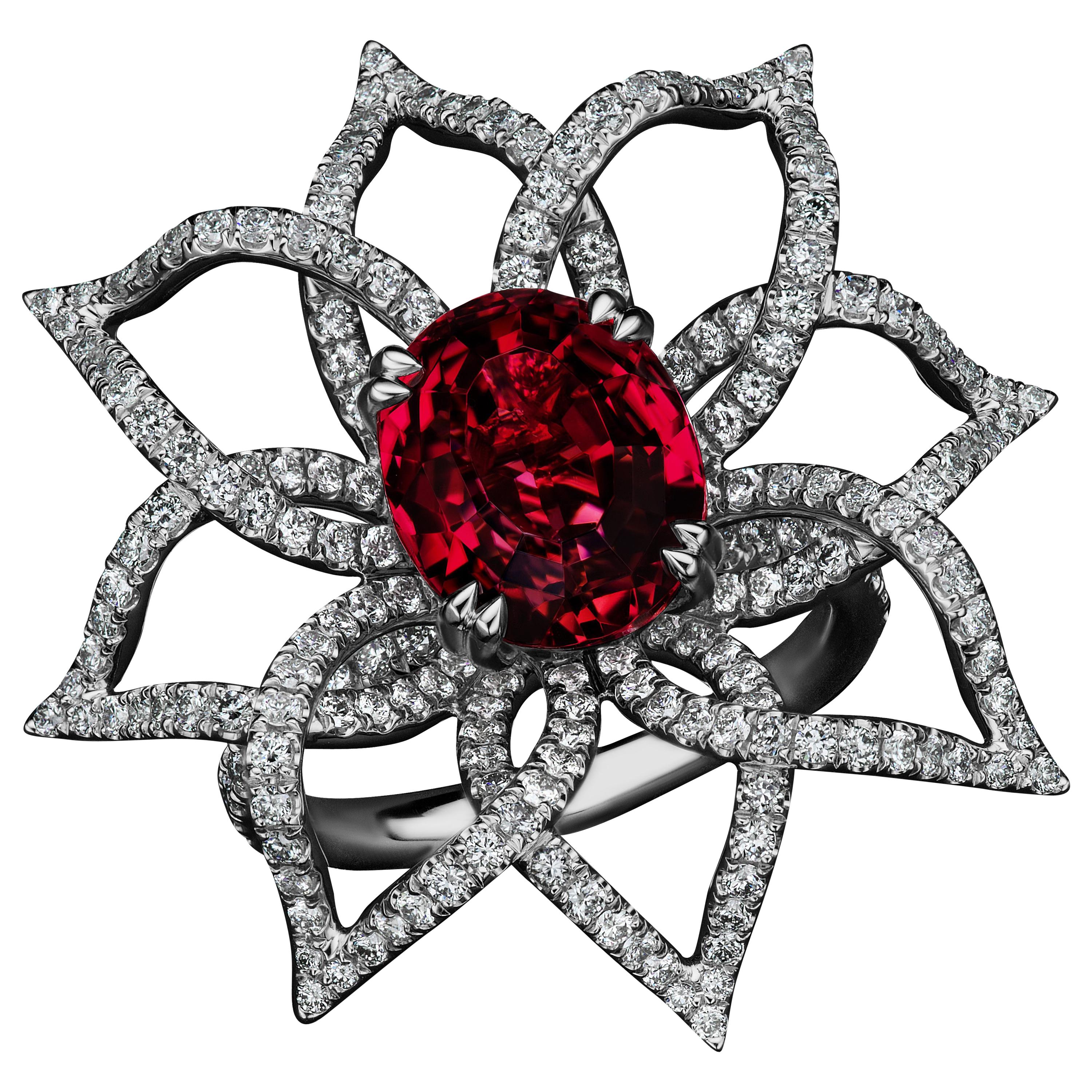 JAG New York Yellow Diamond Leaf Ring in 18K Yellow Gold For Sale at ...