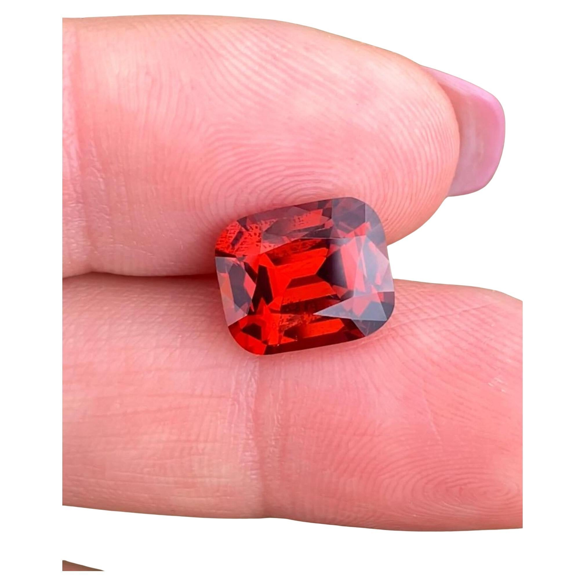 Natural Garnet Spessartite Loose Gemstone 5.23 Ct., Oval cut ...