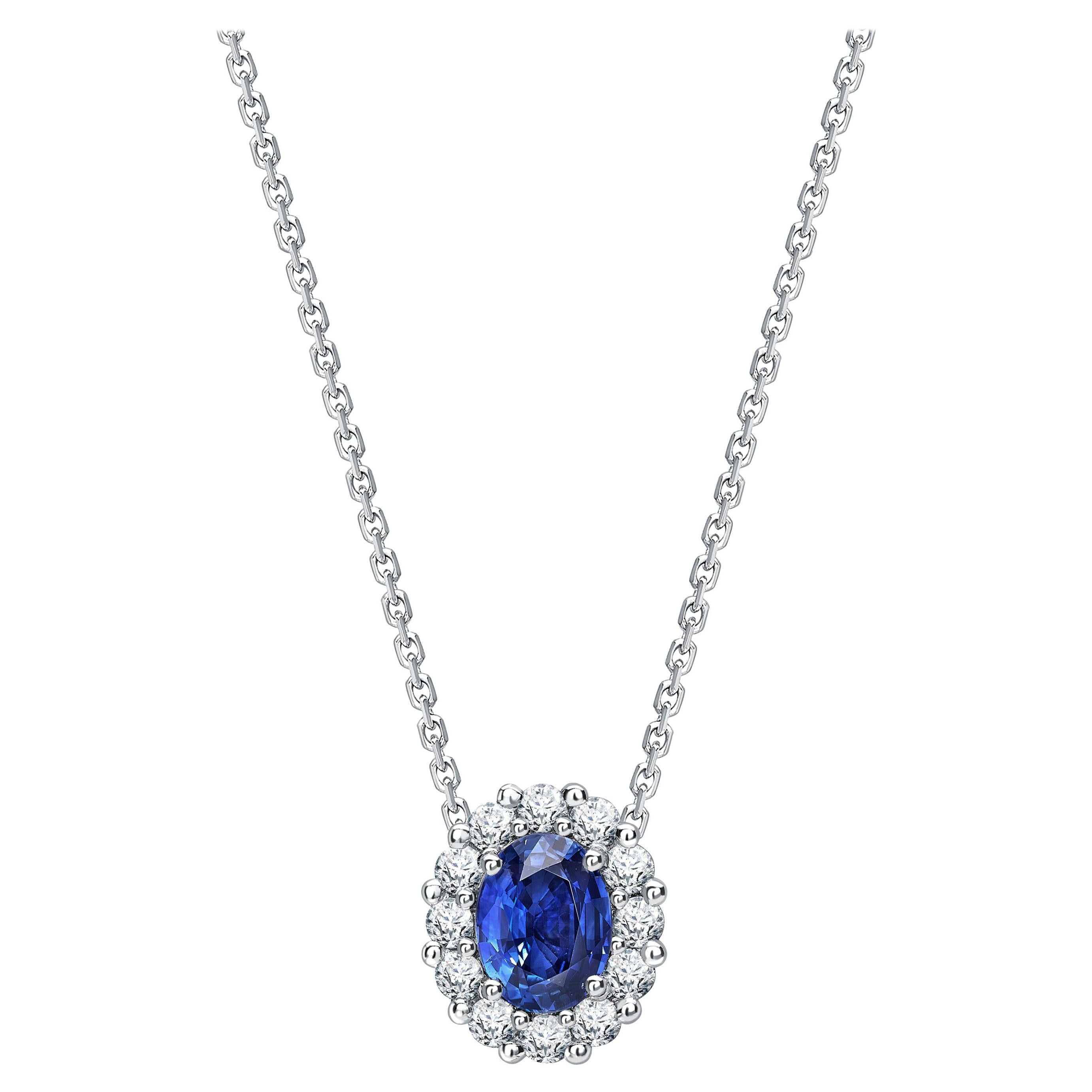 Garrard Platinum GRS 6.01 Carat Vivid Blue Oval Unheated Sapphire ...