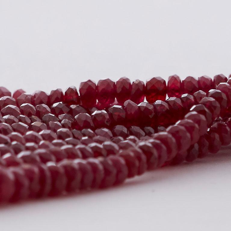 Garrard 'Entanglement' 18 Karat Gold Ruby Bead and Diamond Tassel Drop ...