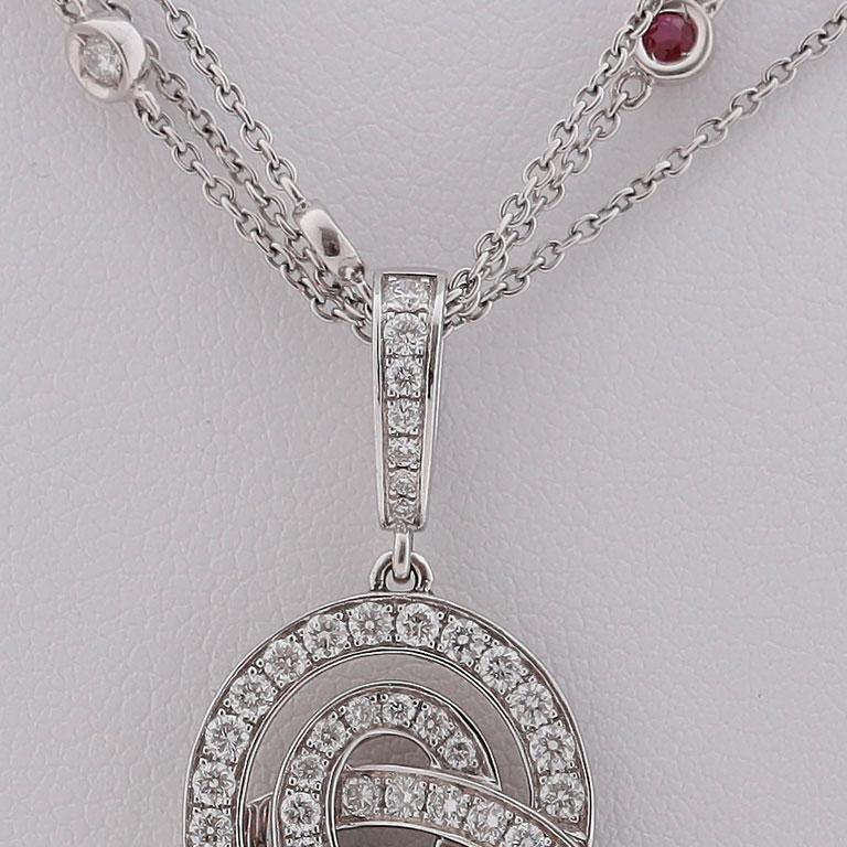 Garrard 'Entanglement' 18 Karat Gold Ruby Bead and Diamond Tassel Drop ...