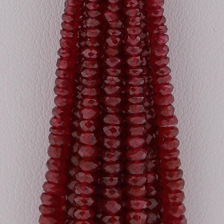Garrard 'Entanglement' 18 Karat Gold Ruby Bead and Diamond Tassel Drop ...