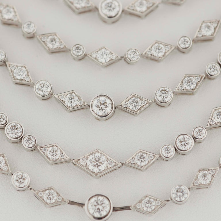 Garrard High Jewellery Iconic Albemarle 21.14ct White Diamond Five-Row ...
