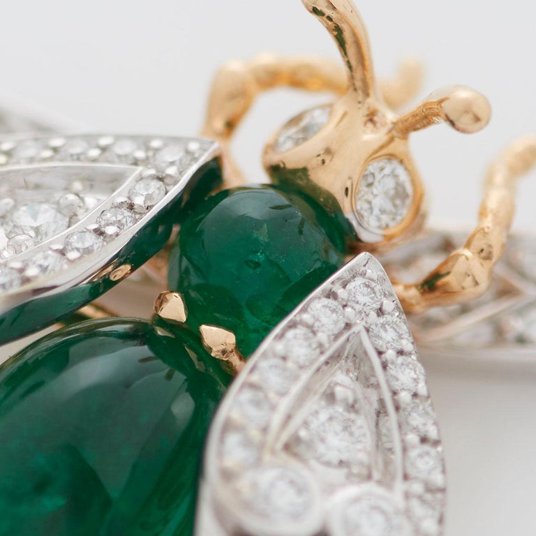 Garrard 'Enchanted Palace' 18 Karat Emerald Cabachon and Diamond Bug ...
